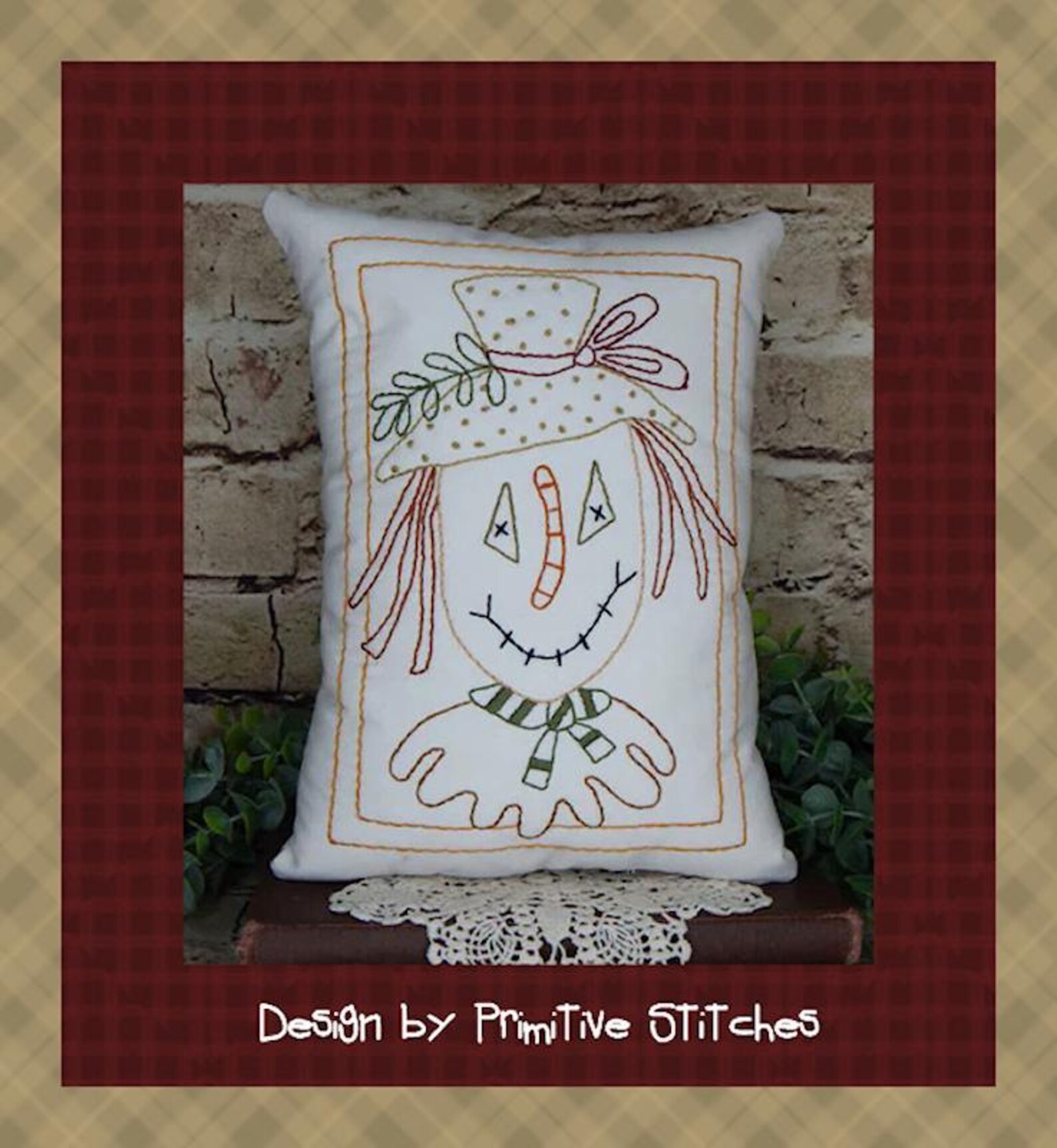 Barney Scarecrow-primitive Stitchery E-PATTERN by Primitive Stitches ...