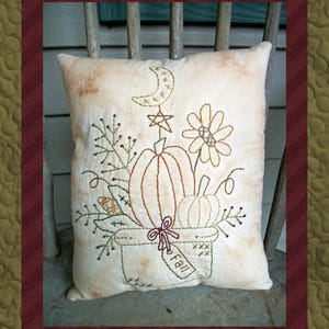 Fall Plantings-primitive Stitchery E-PATTERN by Primitive Stitches ...