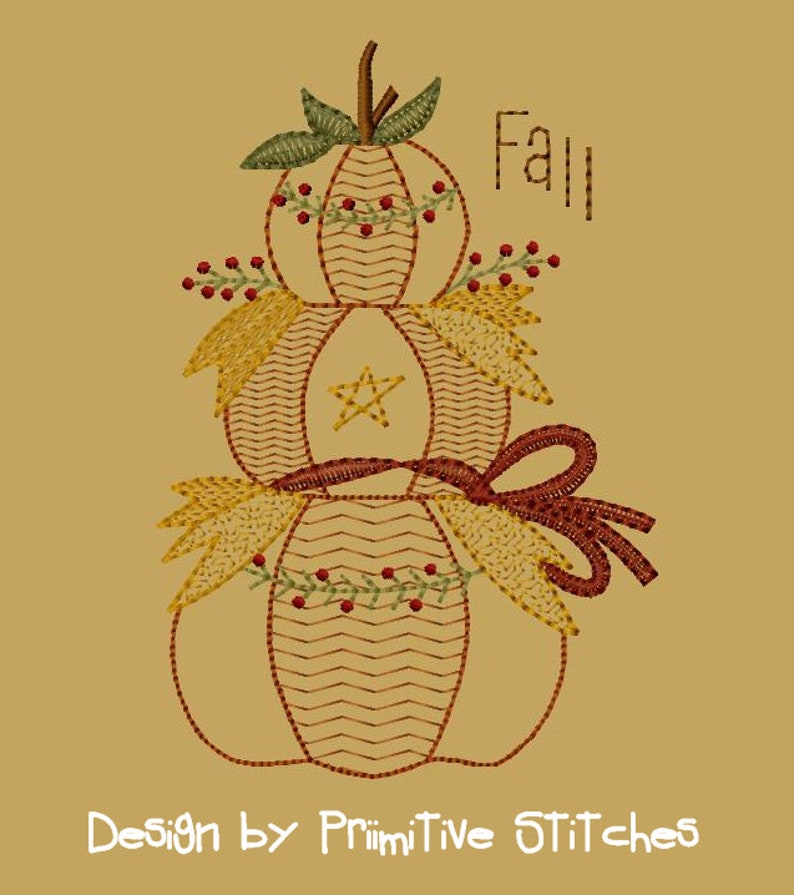 NEW-MACHINE Embroidery-stacked Pumpkins-5x7-motif - Etsy
