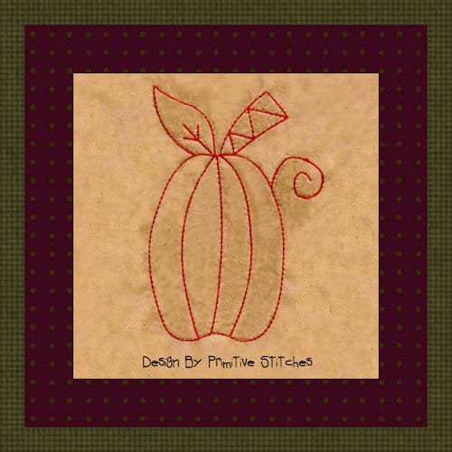 MACHINE EMBROIDERY Redwork-fall Stippling5 Piece-add on | Etsy