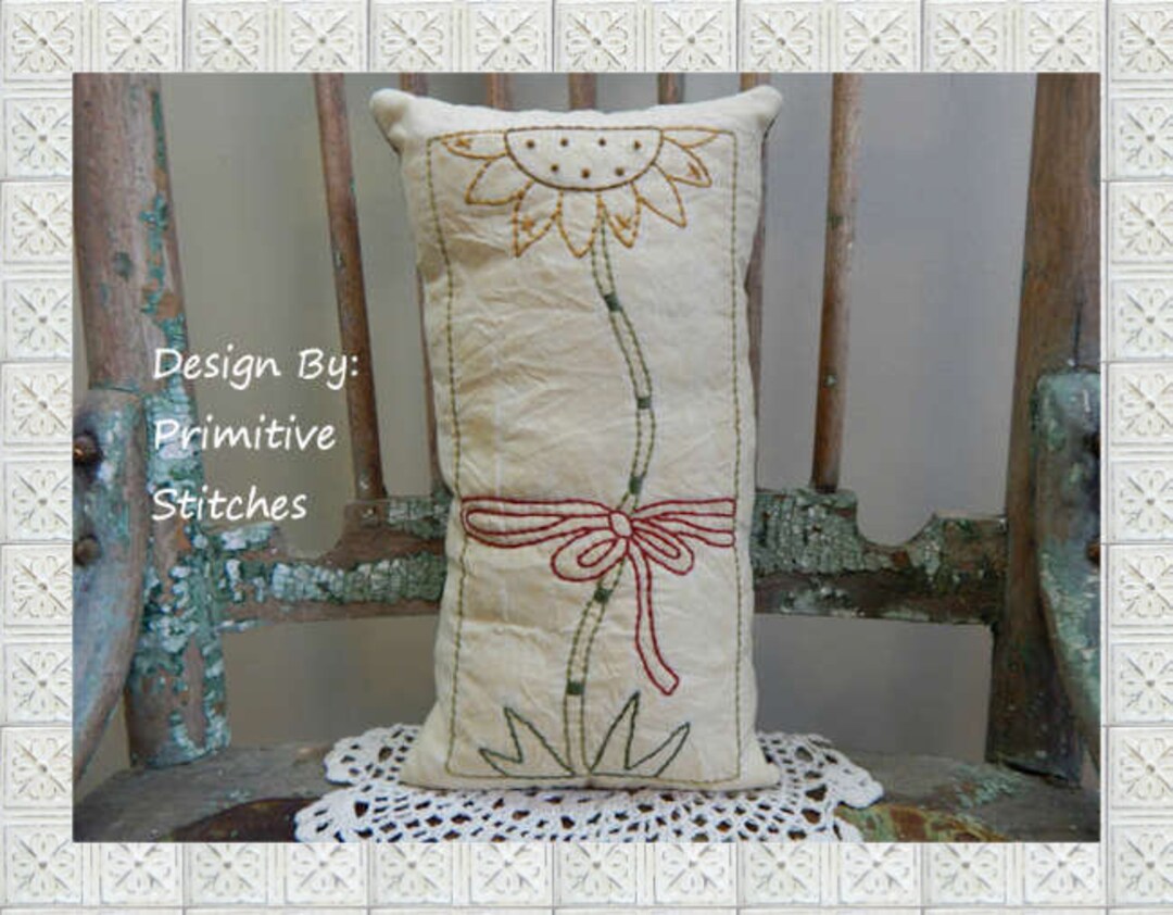 Sunflower 1-primitive Stitchery E-PATTERN-INSTANT DOWNLOAD - Etsy
