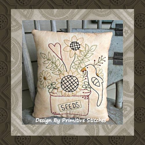 Love Heartstrings-primitive Stitchery E-PATTERN-INSTANT | Etsy