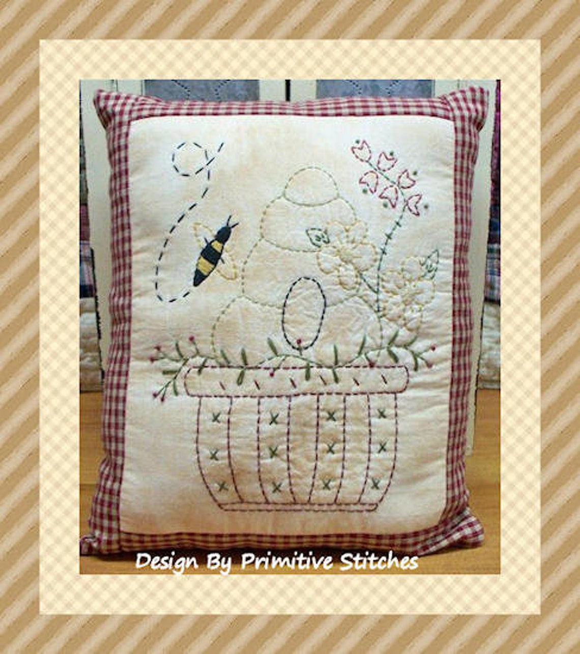 Bee Keeper-primitive Stitchery E-pattern-instant Download - Etsy