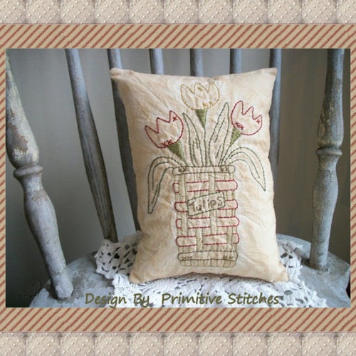 Spring Sampler-primitive Stitchery Pattern E-pattern-instant - Etsy