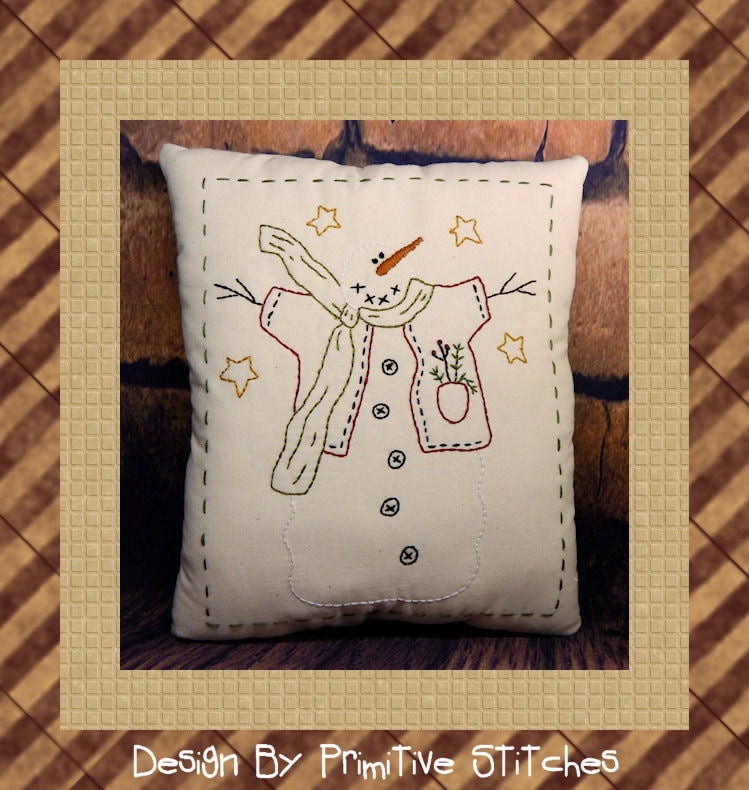 Henry Snowman-primitive Stitchery E-pattern-instant Download - Etsy Canada