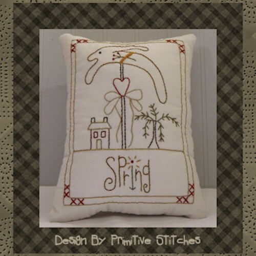 Spring Sampler-primitive Stitchery Pattern E-pattern-instant - Etsy