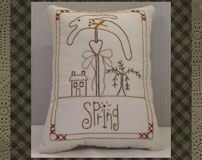 Spring Sampler 2-primitive Stitchery Pattern - Etsy