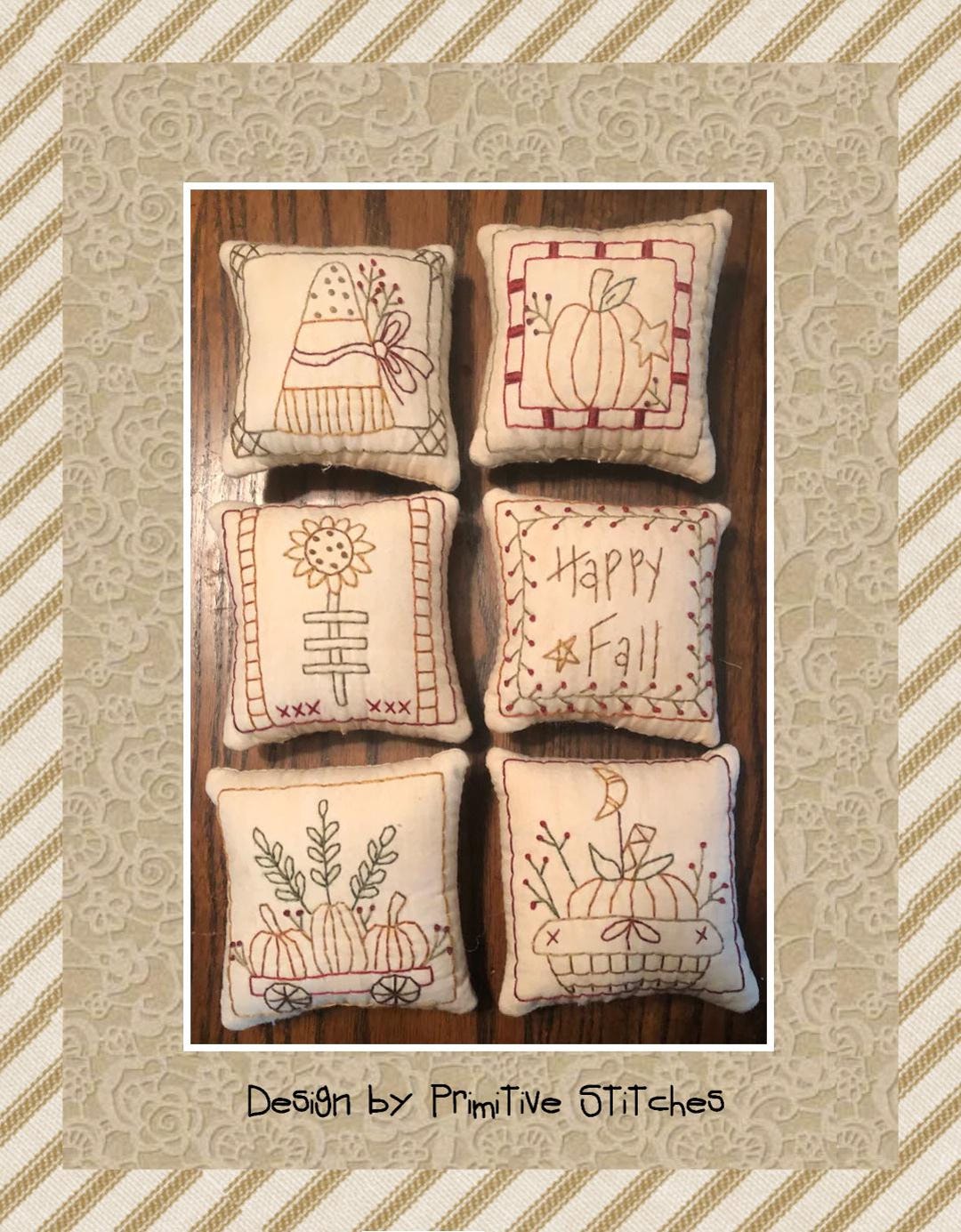 Happy Fall 3x3 Mini Collection-by Primitive Stitches-e-pattern ...