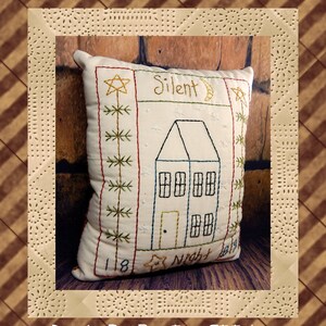 Silent Night Saltbox-primitive Stitchery E-PATTERN by Primitive ...
