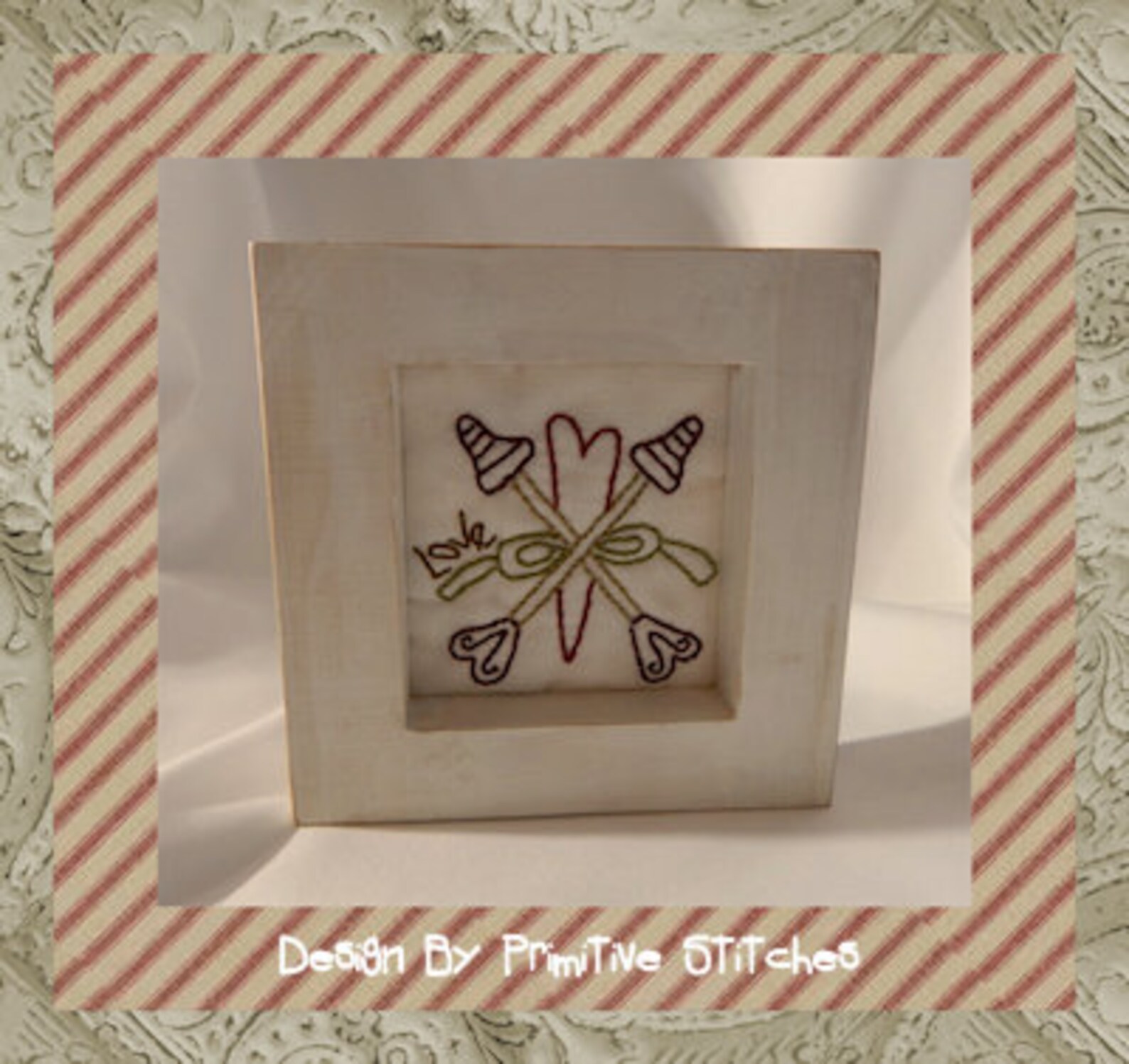 4-ever Valentine Mini Collection 1-primitive Stitchery E-PATTERN by ...