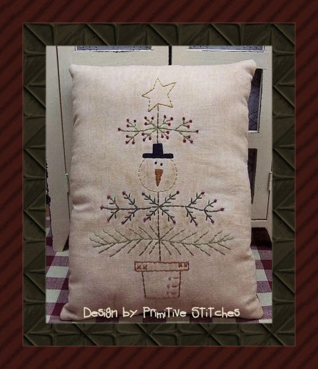 Snow Christmas Tree-primitive Stitchery E-pattern-instant - Etsy