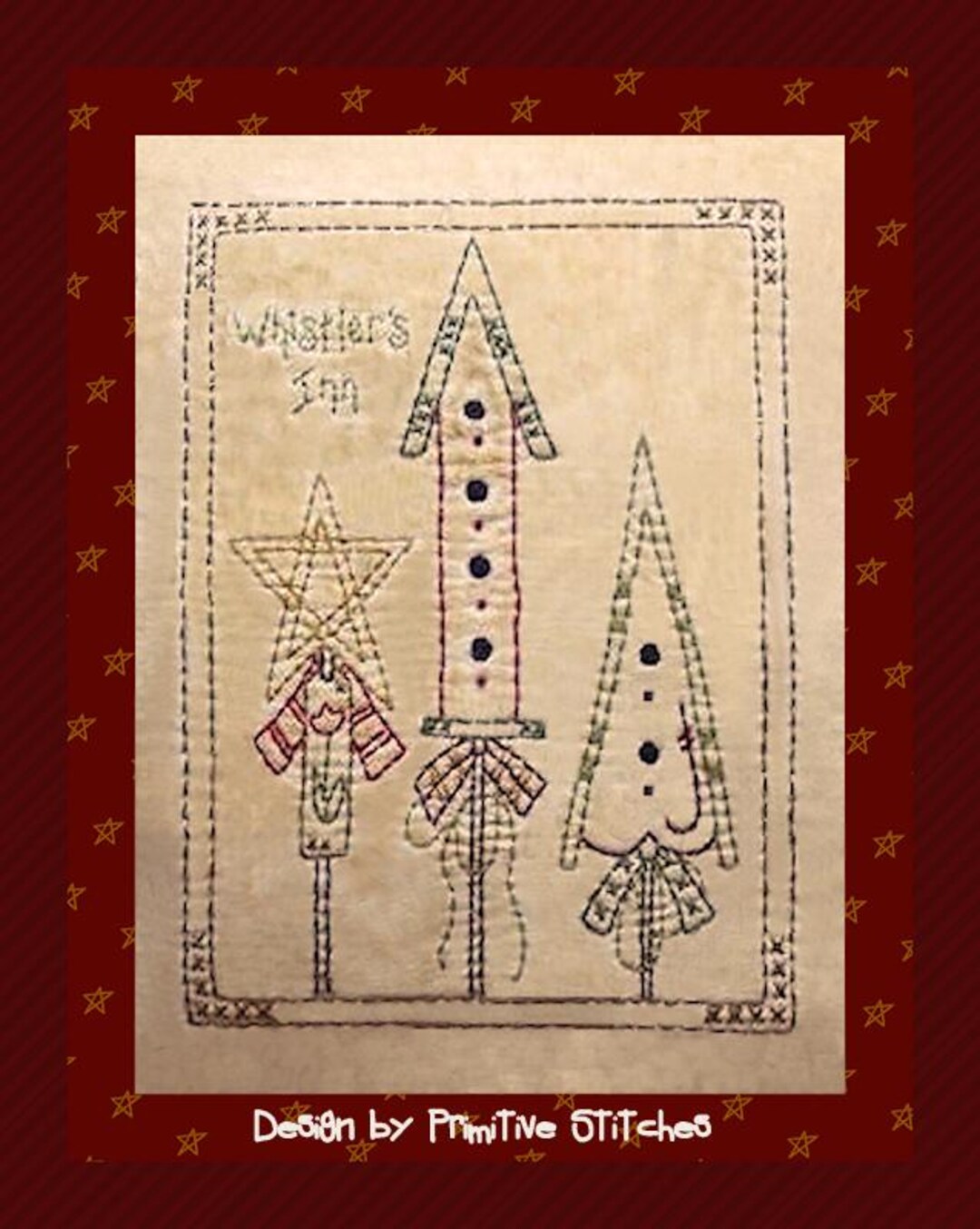 Whistler's Inn-primitive Stitchery E-pattern-by Primitive Stitches ...