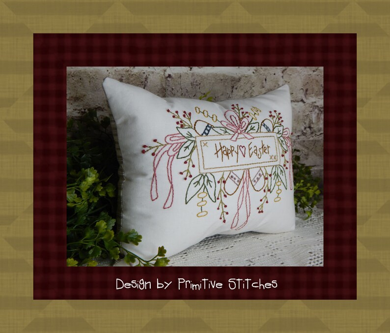 Happy Easter-primitive Stitchery E-PATTERN by Primitive | Etsy