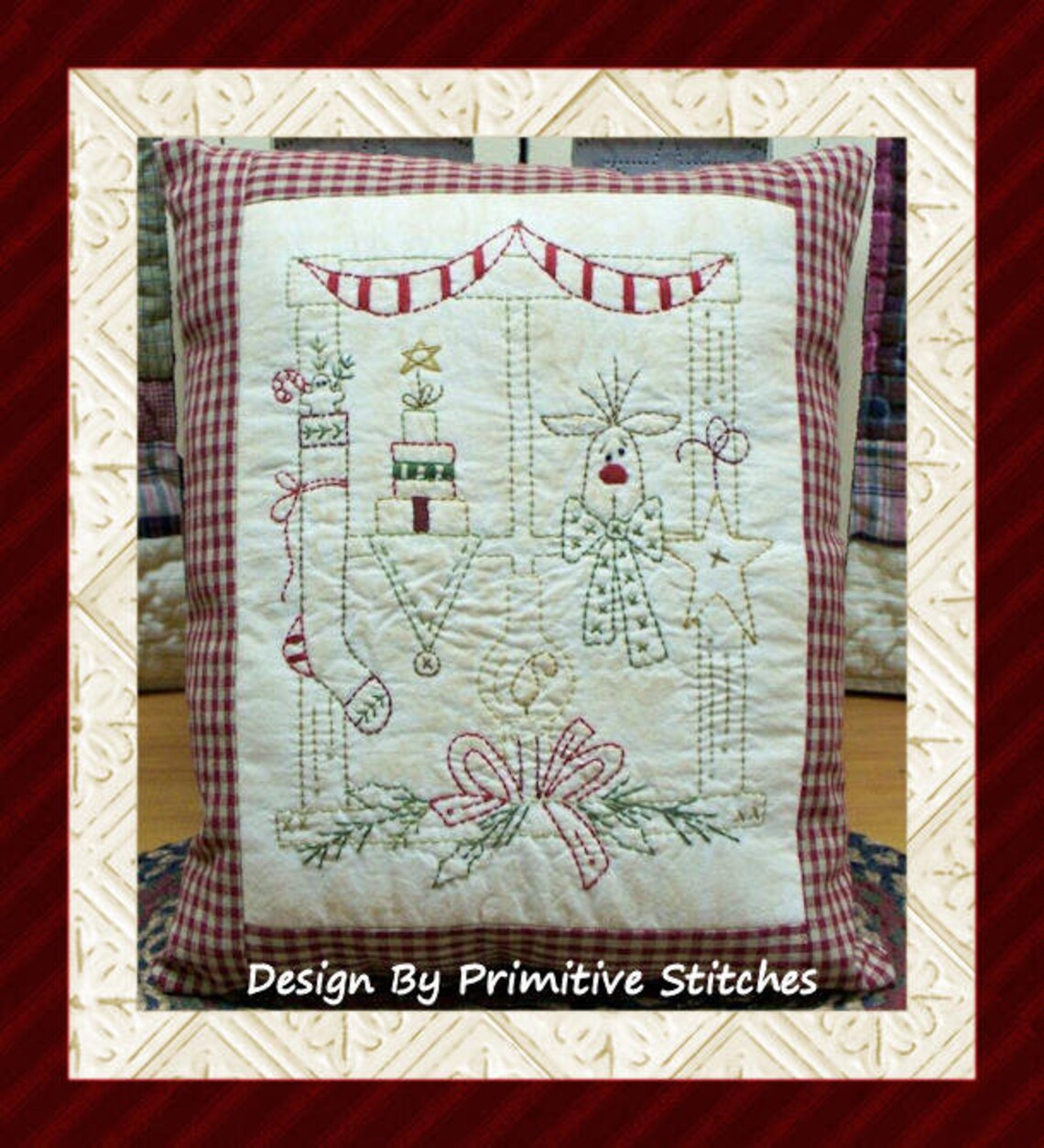 Christmas Window 1primitive Stitchery E-PATTERN by Primitive - Etsy Canada
