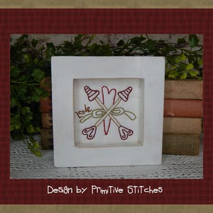 4-ever Valentine Mini Collection 1-primitive Stitchery E-PATTERN by ...