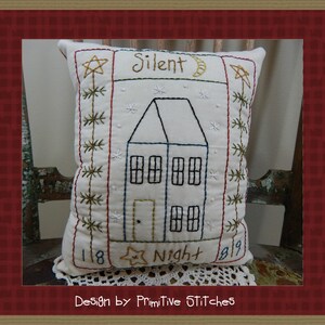 Silent Night Saltbox-primitive Stitchery E-PATTERN by Primitive ...