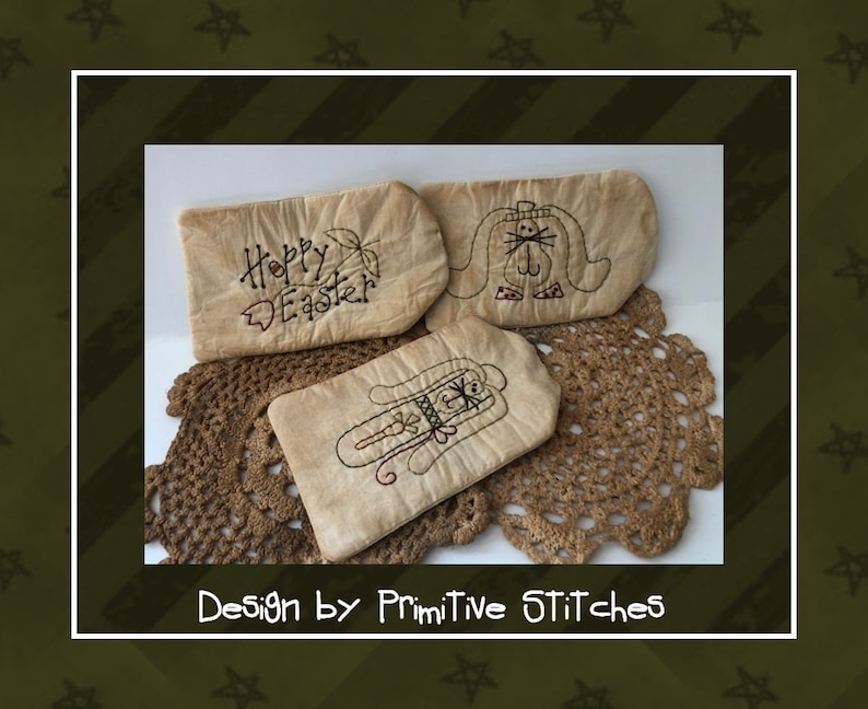 Hoppy Easter Tag Collection-primitive Stitchery-e-pattern by - Etsy