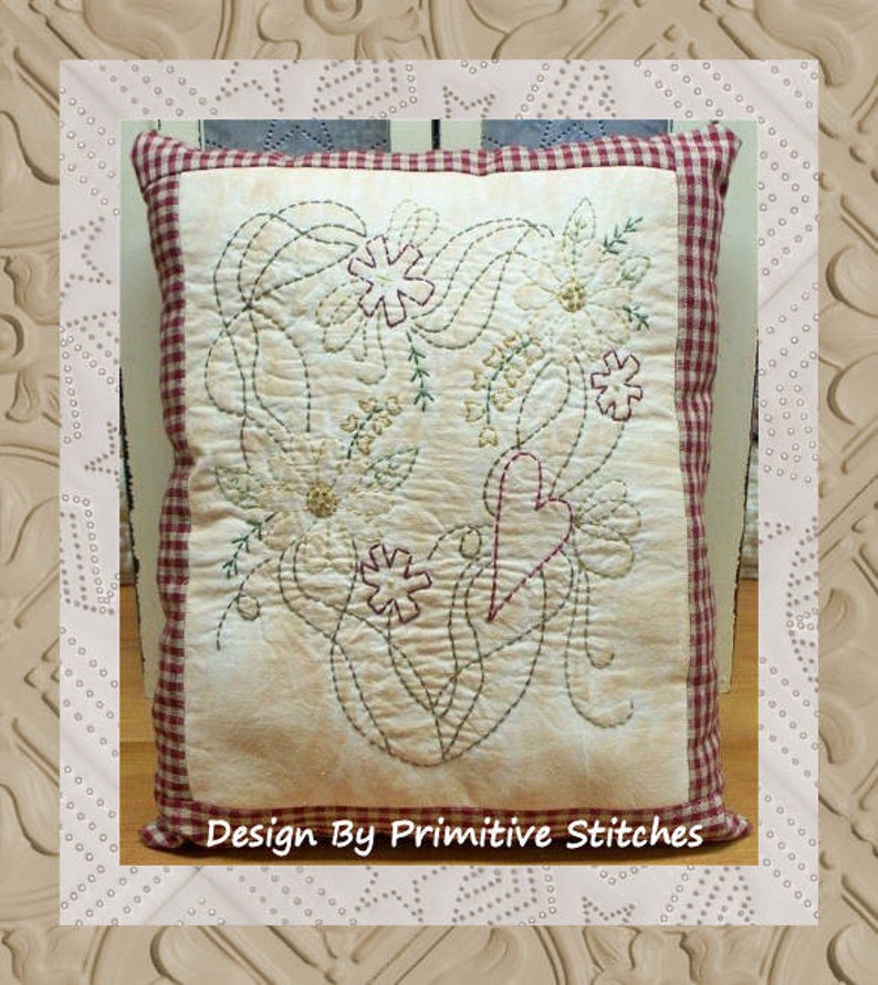 Prim Summer Wreath-primitive Stitchery E-pattern-instant Download - Etsy