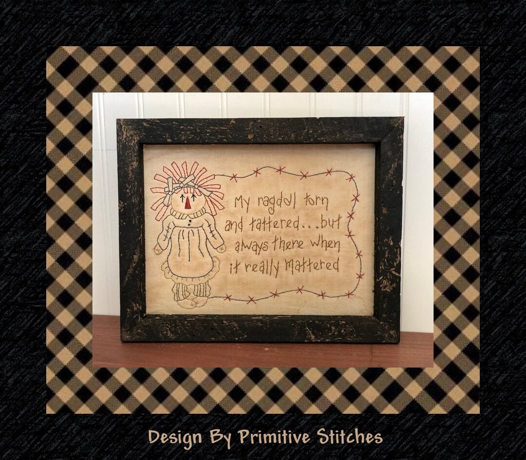 My Ragdoll--primitive Stitchery E-pattern-by Primitive Stitches-instant ...
