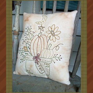 Fall Plantings-primitive Stitchery E-PATTERN by Primitive Stitches ...