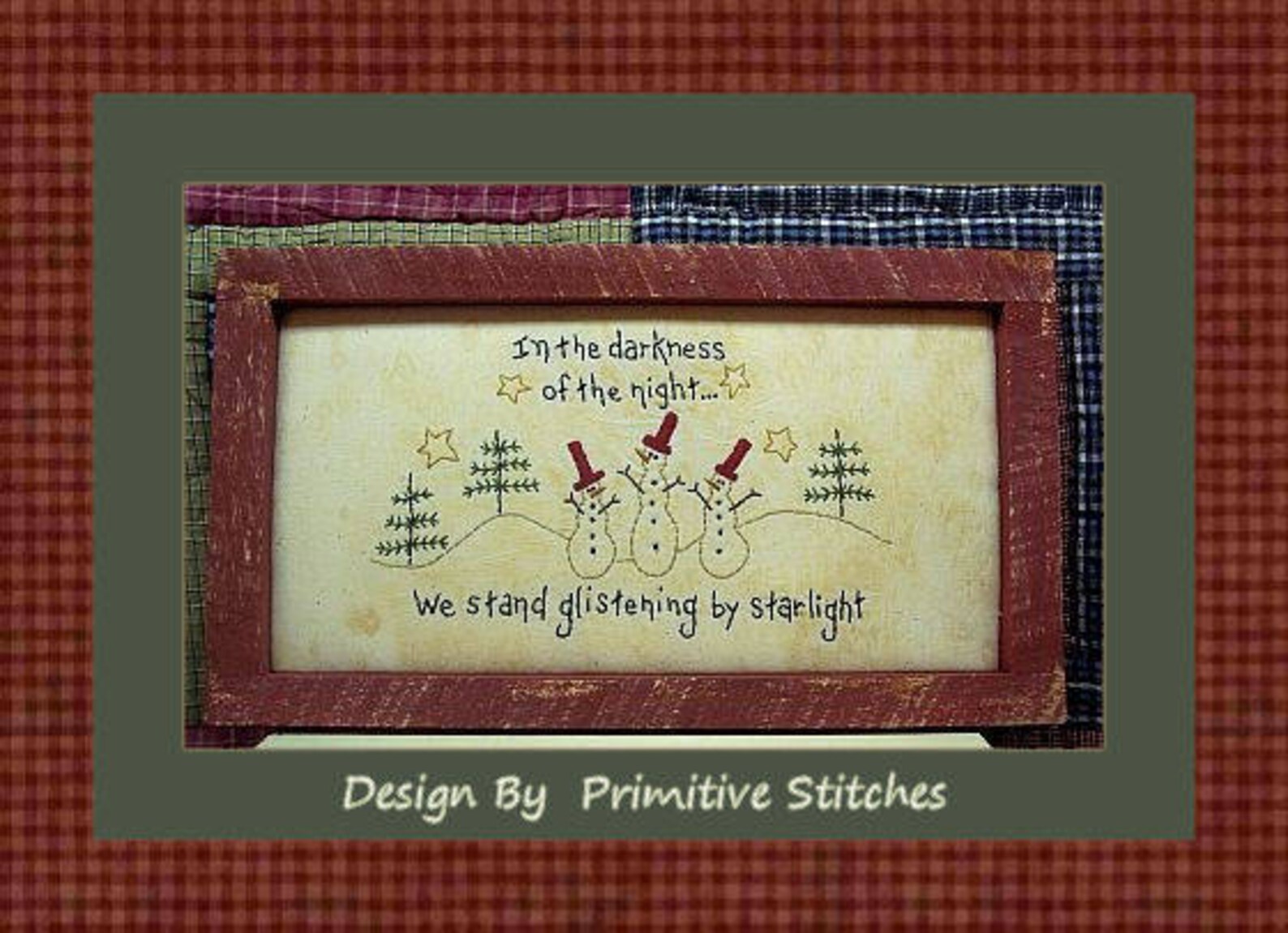 In the Darkness-snowmen-primitive Stitchery E-pattern-instand - Etsy