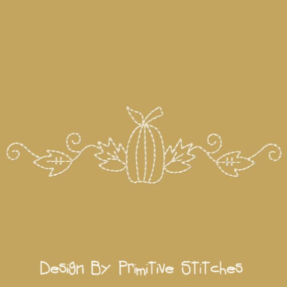 MACHINE EMBROIDERY Redwork-fall Stippling5 Piece-add on | Etsy