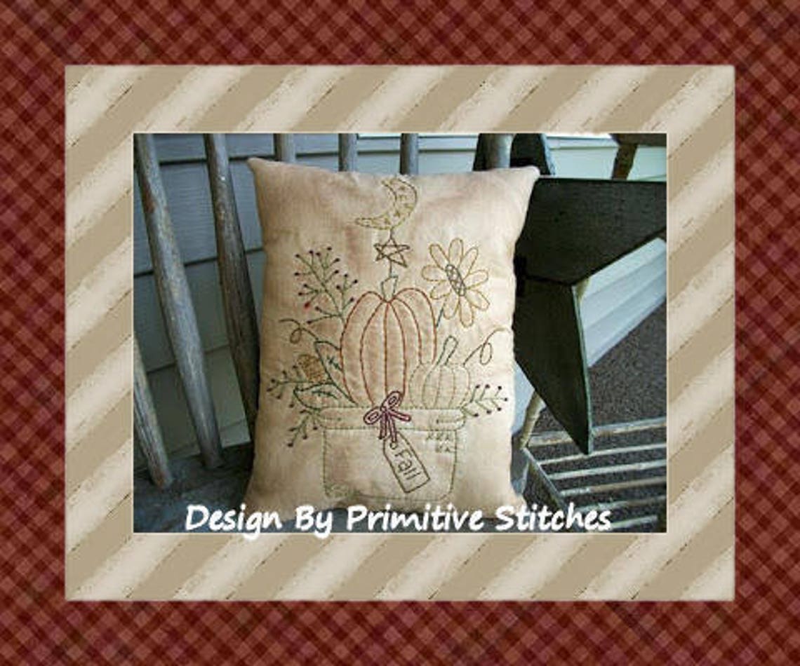 Fall Plantings-primitive Stitchery E-PATTERN by Primitive | Etsy