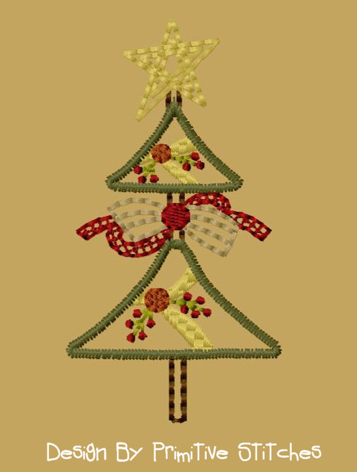 NEW-MACHINE Embroidery-prim Topiary Tree-4x4-colorwork | Etsy