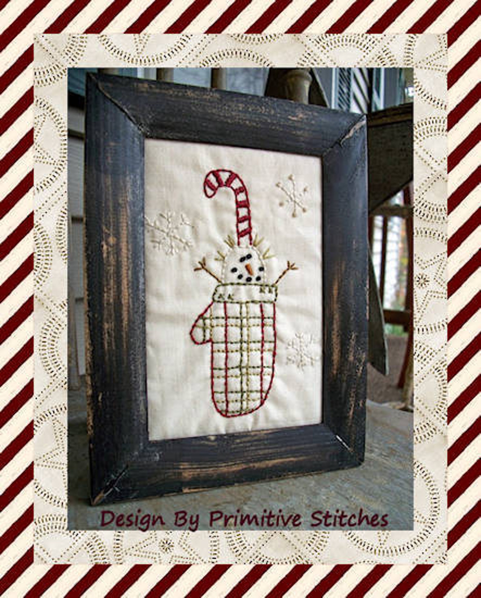 Winter Mittens Hand Towel by Primitive Stitches-Primitive | Etsy