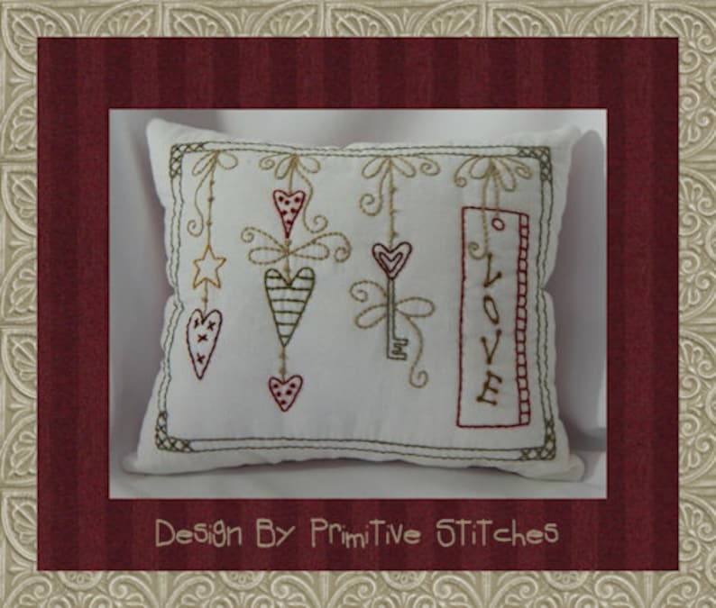 Love Heartstrings-primitive Stitchery E-PATTERN-INSTANT - Etsy