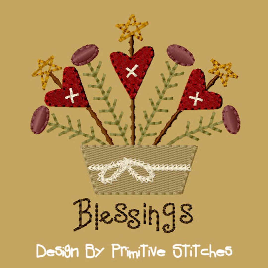 MACHINE Embroidery-heartfelt Blessings-4x4-fill-instant Download - Etsy