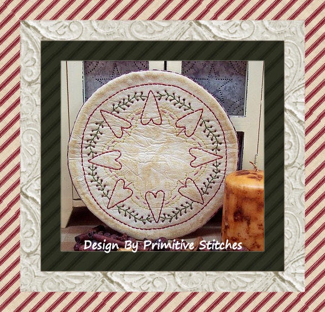 Heart Doily Candle Mat 1- by Primitive Stitches-primitive Stitchery E ...