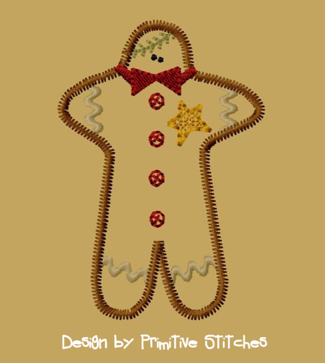 NEW-MACHINE Embroidery-gingerbread Man-4x4-colorwork-instant Download ...