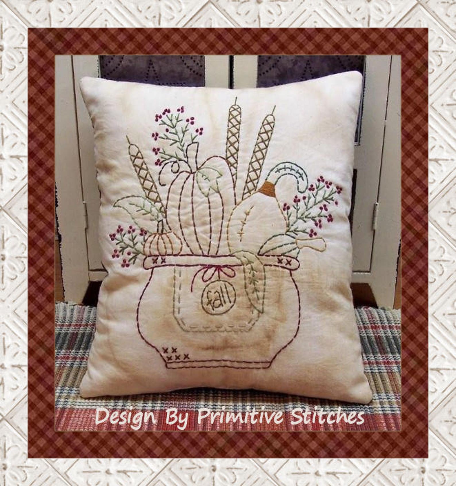Cattails-primitive Stitchery E-pattern-by Primitive - Etsy