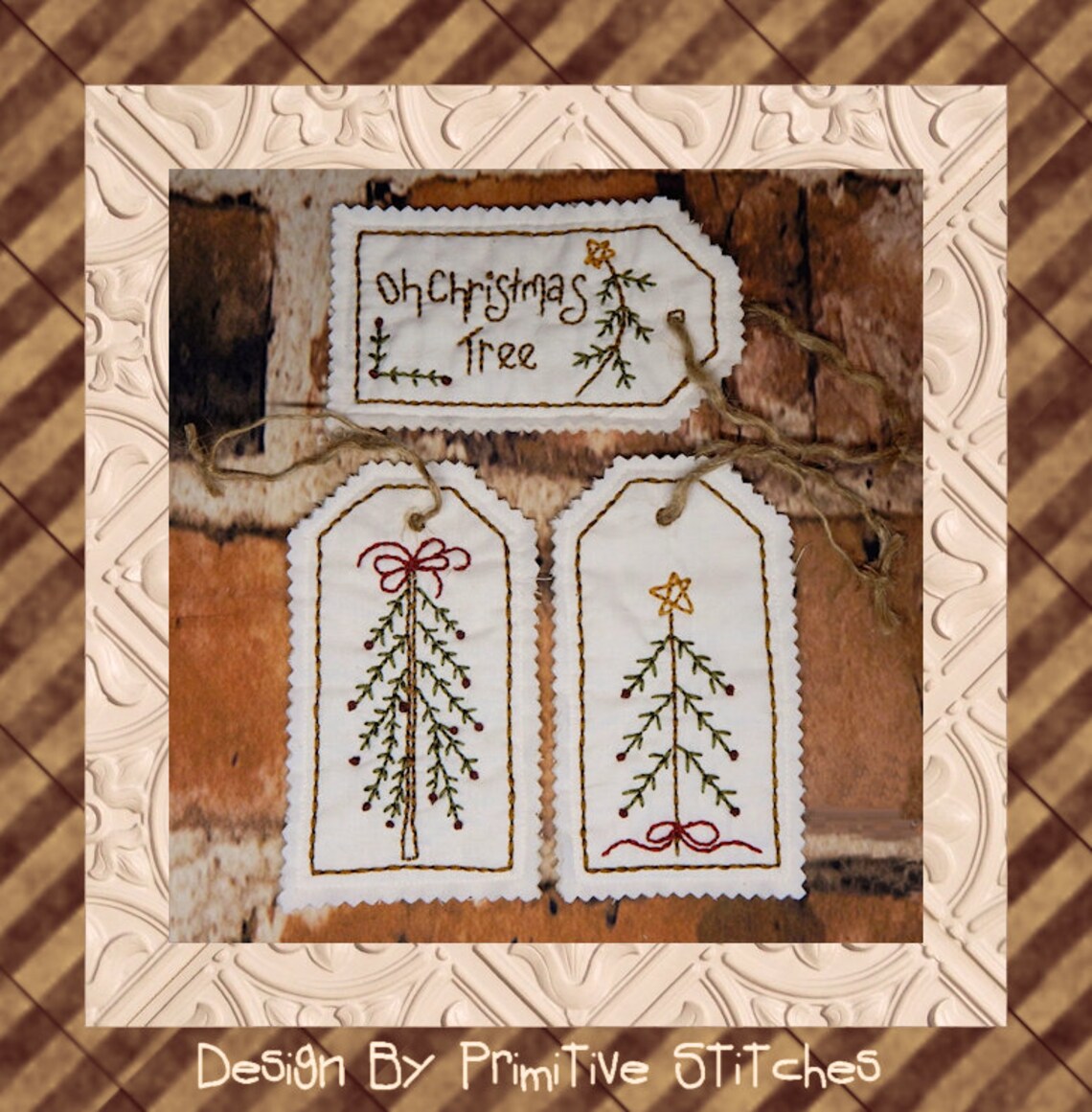 Christmas Stick Tree Tag Collection-primitive - Etsy