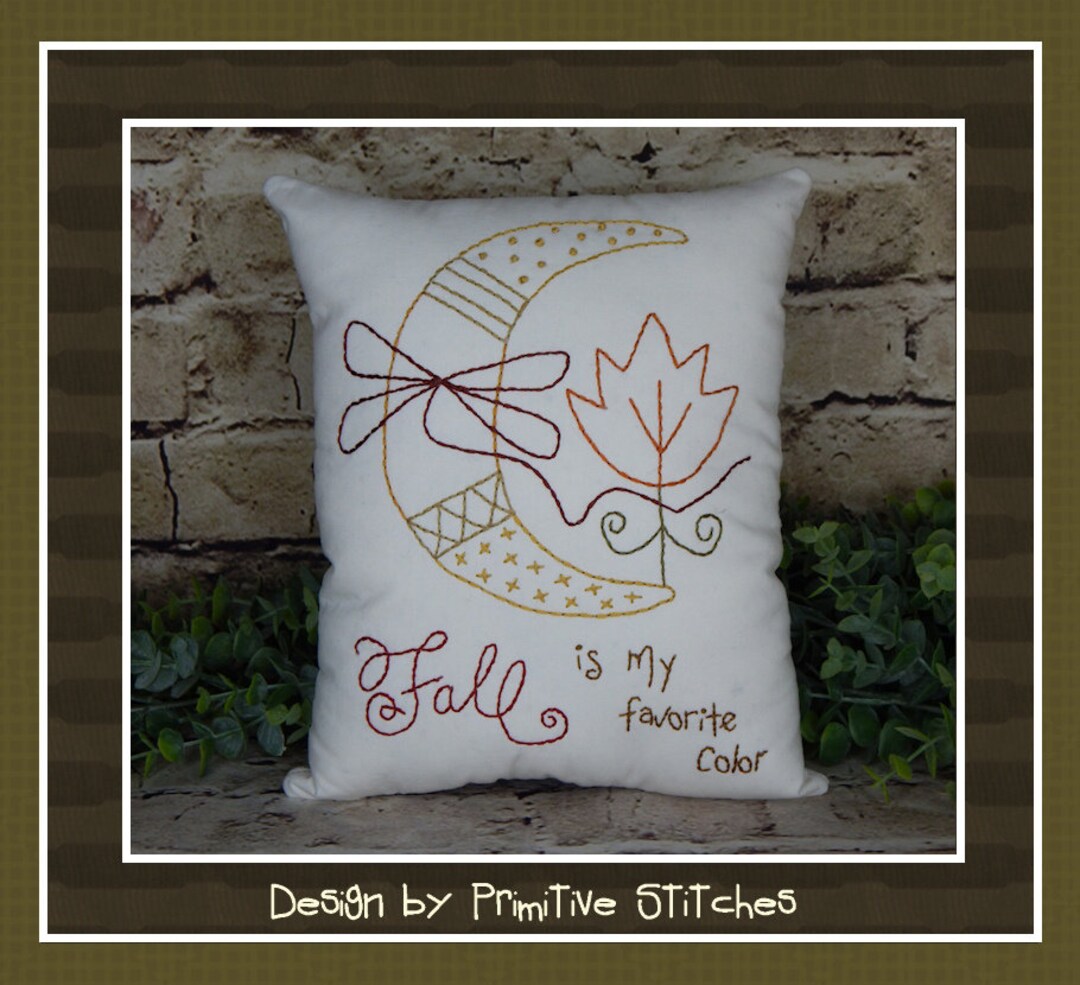 New-fall-is My Favorite Color-primitive Stitchery E-PATTERN by ...