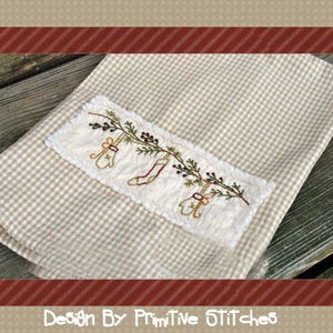 Merry Little Christmas Sampler-primitive Stitchery E-PATTERN by ...