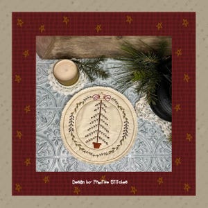My Christmas Tree Candle Mat by Primitive Stitches-primitive Stitchery ...