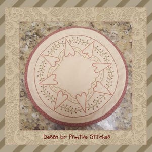 Heart Doily Candle Mat 1- by Primitive Stitches-primitive Stitchery E ...
