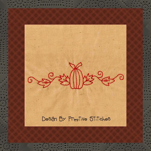 MACHINE EMBROIDERY Redwork-fall Stippling5 Piece-add on | Etsy