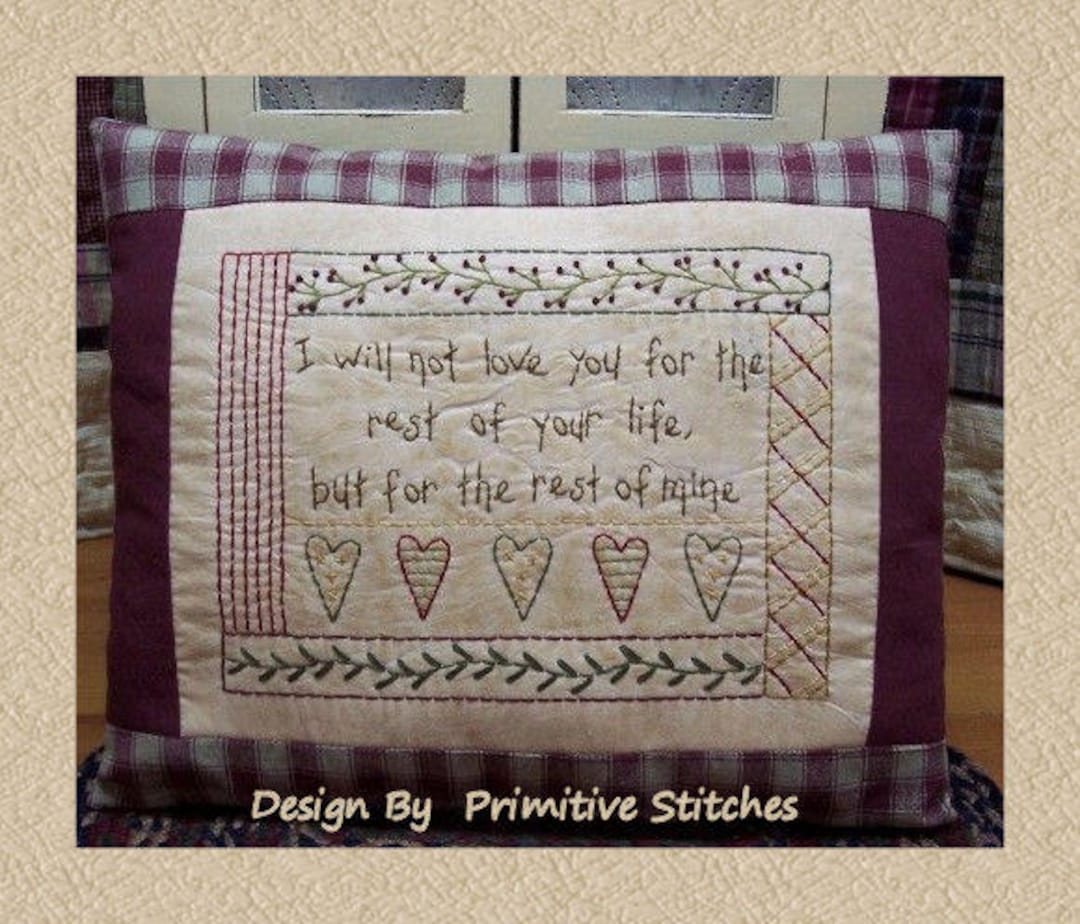 Rest of My Life-primitive Stitchery Pattern E-pattern-by Primitive ...