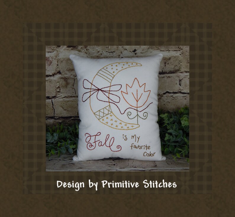 New-fall-is My Favorite Color-primitive Stitchery E-PATTERN by | Etsy