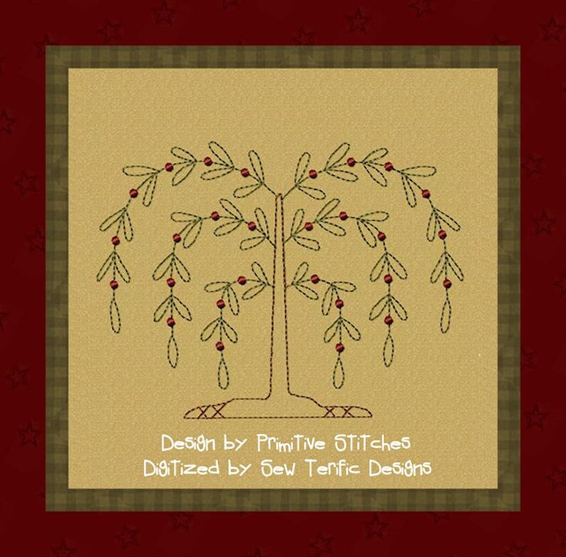 MACHINE Embroidery-willow Tree--5x7-colorwork-instant Download - Etsy