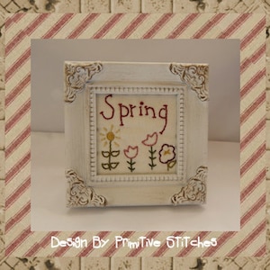 Spring Sampler-primitive Stitchery Pattern-- E-pattern-instant Download - Etsy