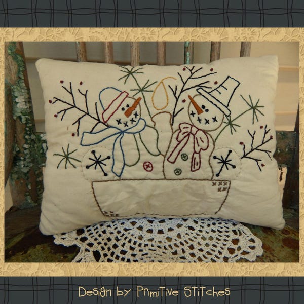 Winter Window 1-primitive Stitchery E-PATTERN by Primitive Stitches ...