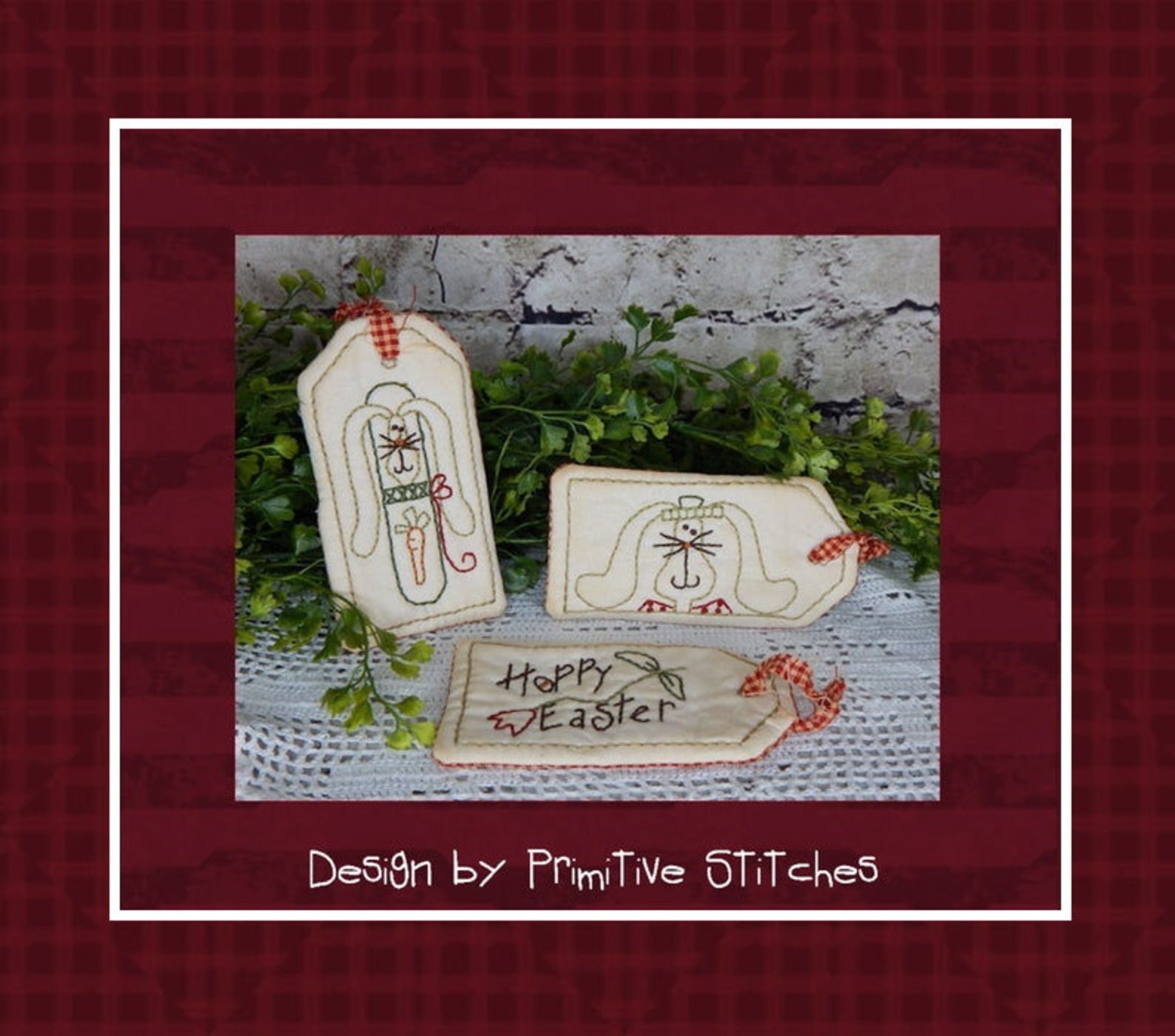 Hoppy Easter Tag Collection-primitive Stitchery-e-pattern by - Etsy