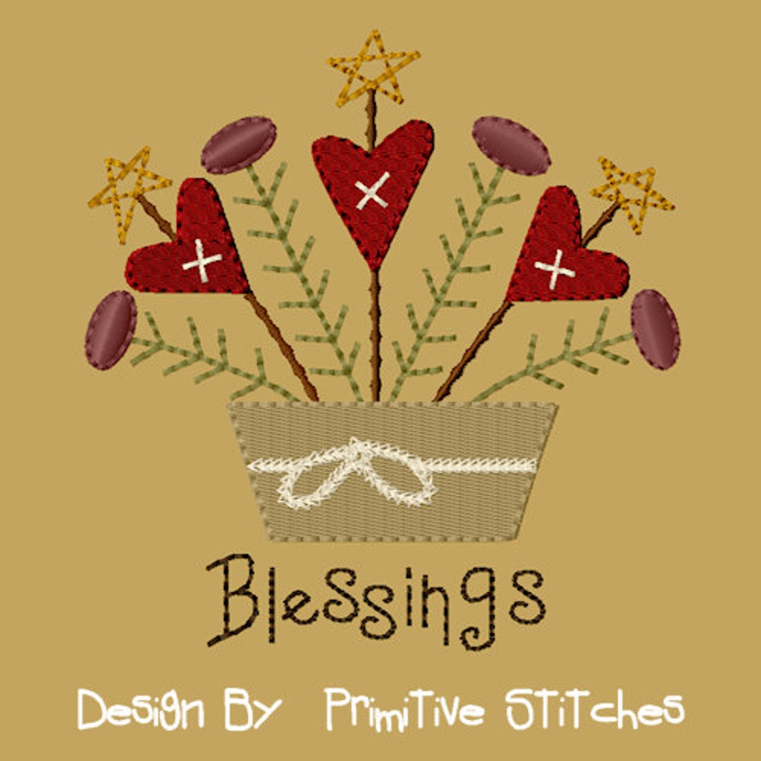 MACHINE Embroidery-heartfelt Blessings-5x7-fill-instant Download - Etsy