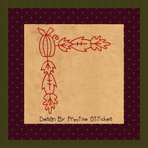 MACHINE EMBROIDERY Redwork-fall Stippling5 Piece-add on | Etsy