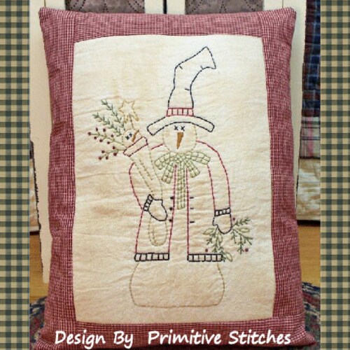 Harvey Snowman-primitive Stitchery E-pattern-instant Download - Etsy