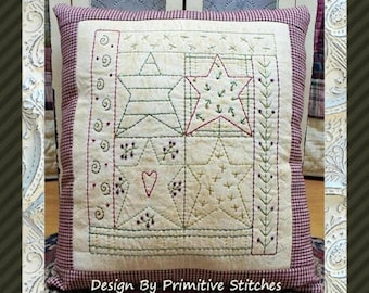 Spring Sampler-primitive Stitchery Pattern E-pattern-instant | Etsy